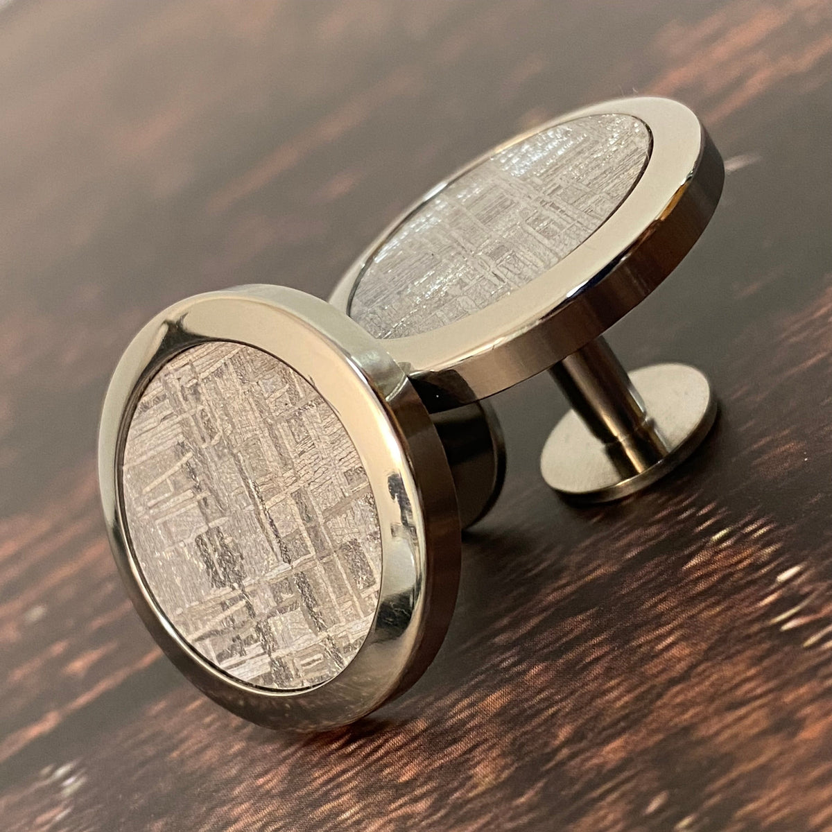 Meteorite Cufflinks – Boone Titanium Rings