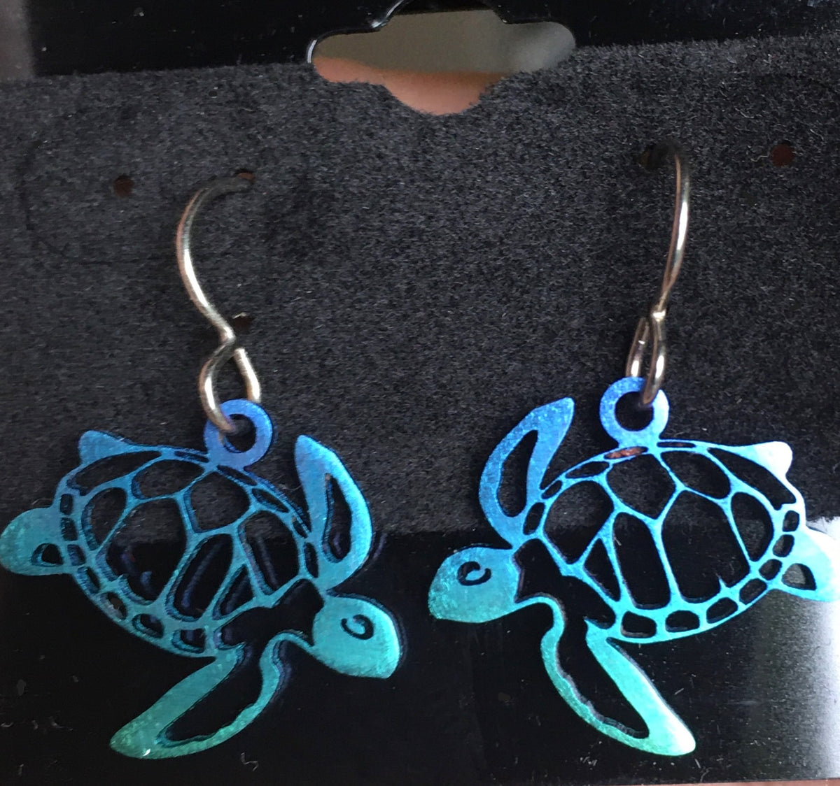 Titanium Sea Turtle Earrings – Boone Titanium Rings