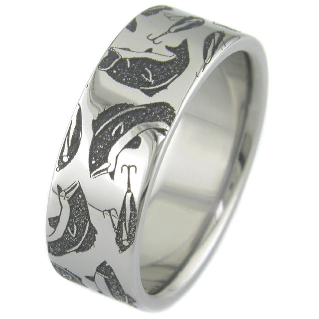 Bass Fish Titanium Ring – Boone Titanium Rings