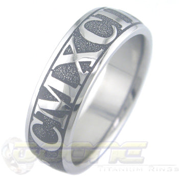 Roman Numerals – Boone Titanium Rings