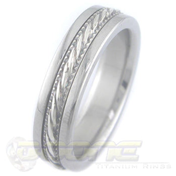 Silver Rope – Boone Titanium Rings